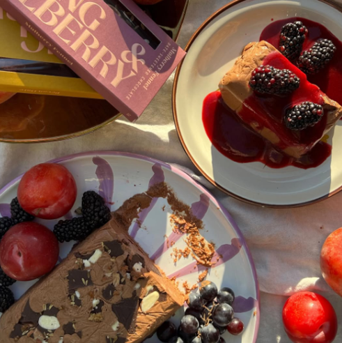 Chocolate Semifreddo with Blackberry Sauce – Spring & Mulberry