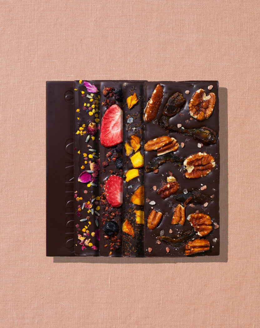 Mixed Berry Date-Sweetened Dark Chocolate – Spring & Mulberry
